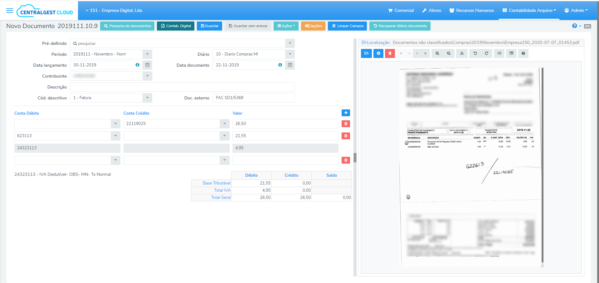 Software de Arquivo Digital Online | CentralGest Cloud